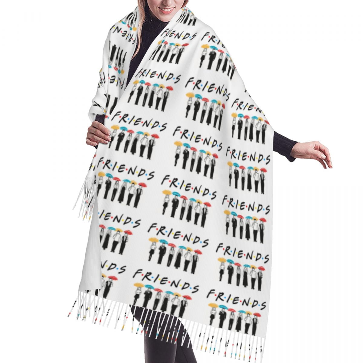 Custom Printed Friends Scarf Women Men Winter Fall Warm Scarves Fashion ...