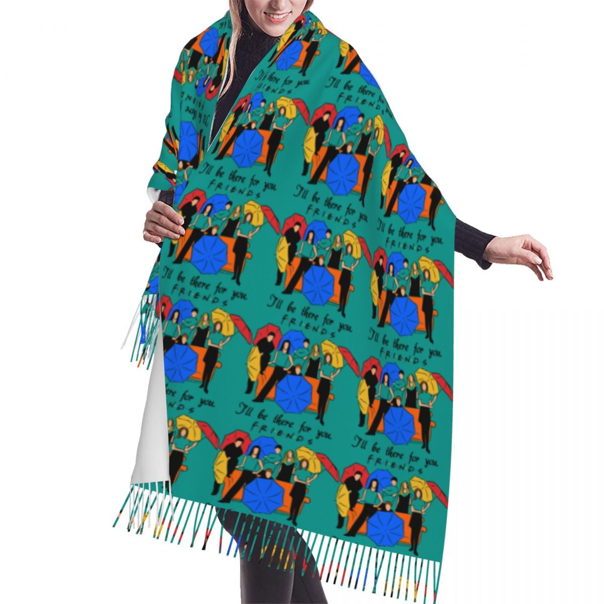 Custom Printed Friends Scarf Women Men Winter Fall Warm Scarves Fashion ...