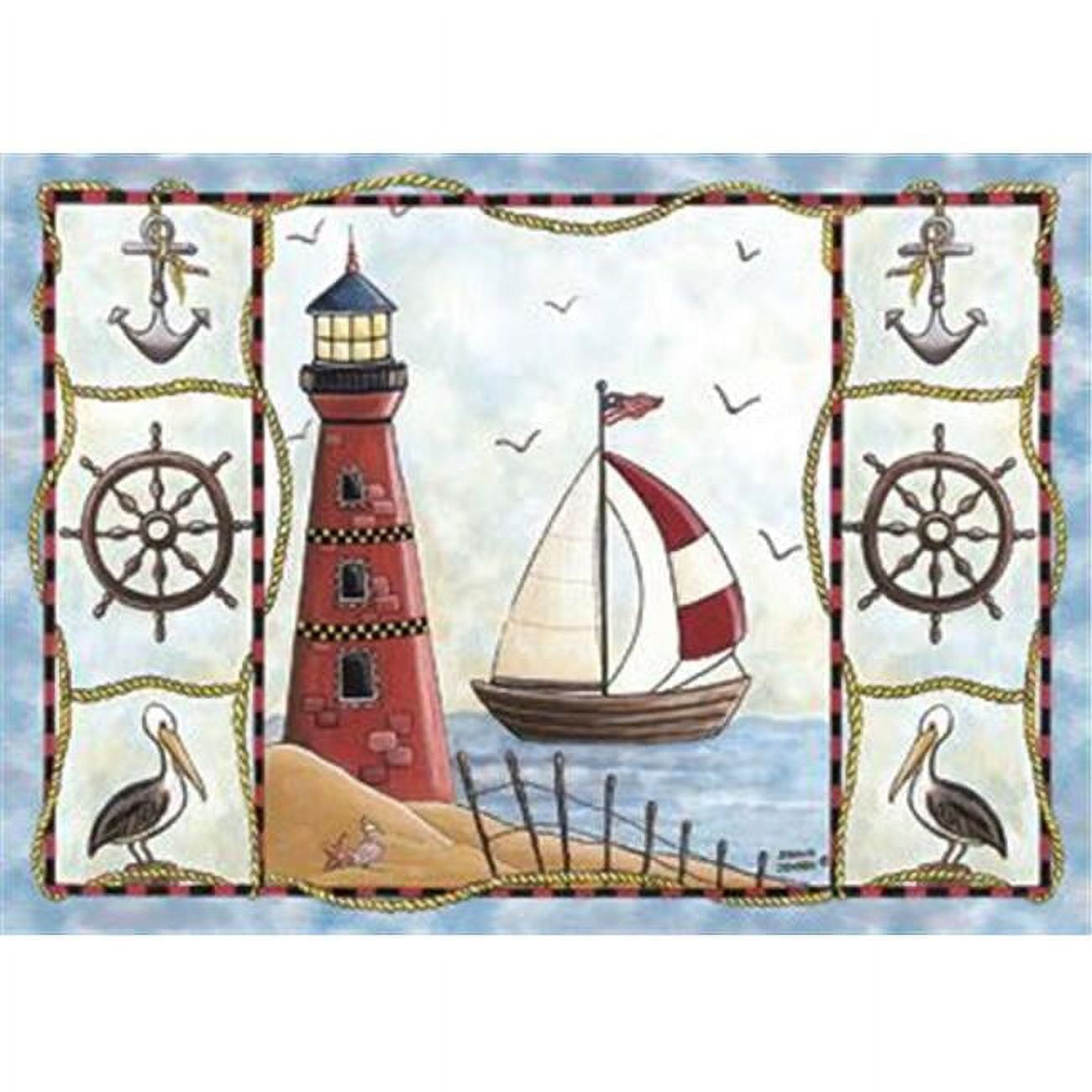 Custom Printed Rugs LIGHTHOUSE Lighthouse Rug - Walmart.com