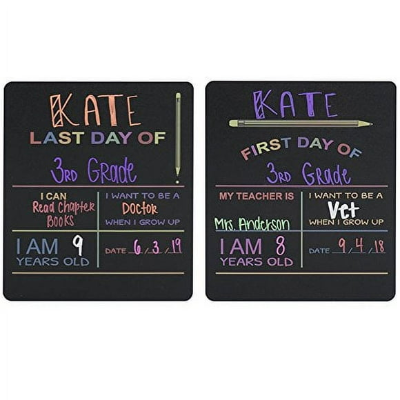 First Day School Chalkboard Reusable