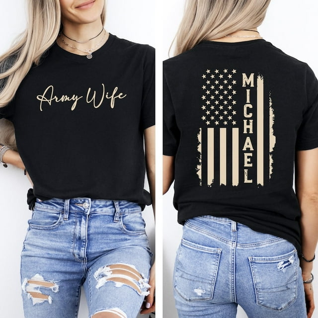 Custom Proud Army Wife Shirt, Veterans Day Shirt, Army Wife Gifts ...