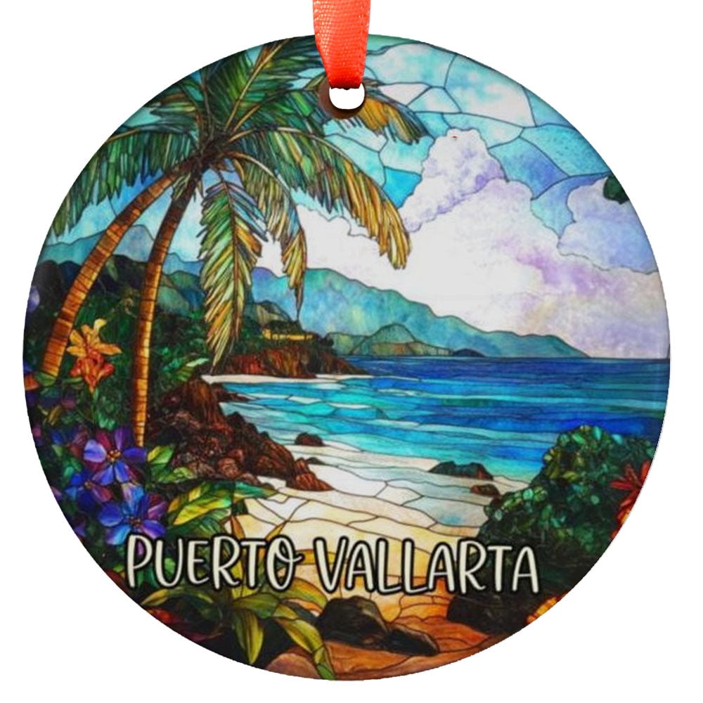 Custom Puerto Vallarta Ornament |Faux |Unique Souvenir |Vacation Travel ...