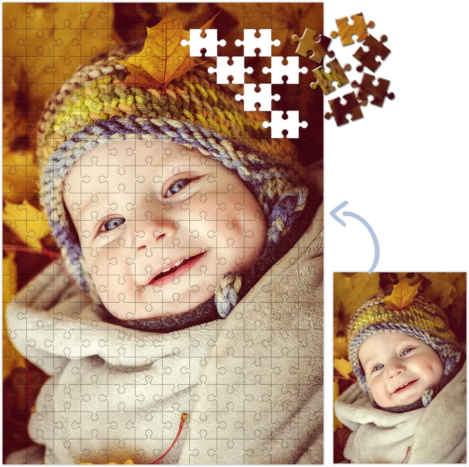 Custom Puzzles Personalized Jigsaw Puzzle 35/70/120/200/300/500/520 ...