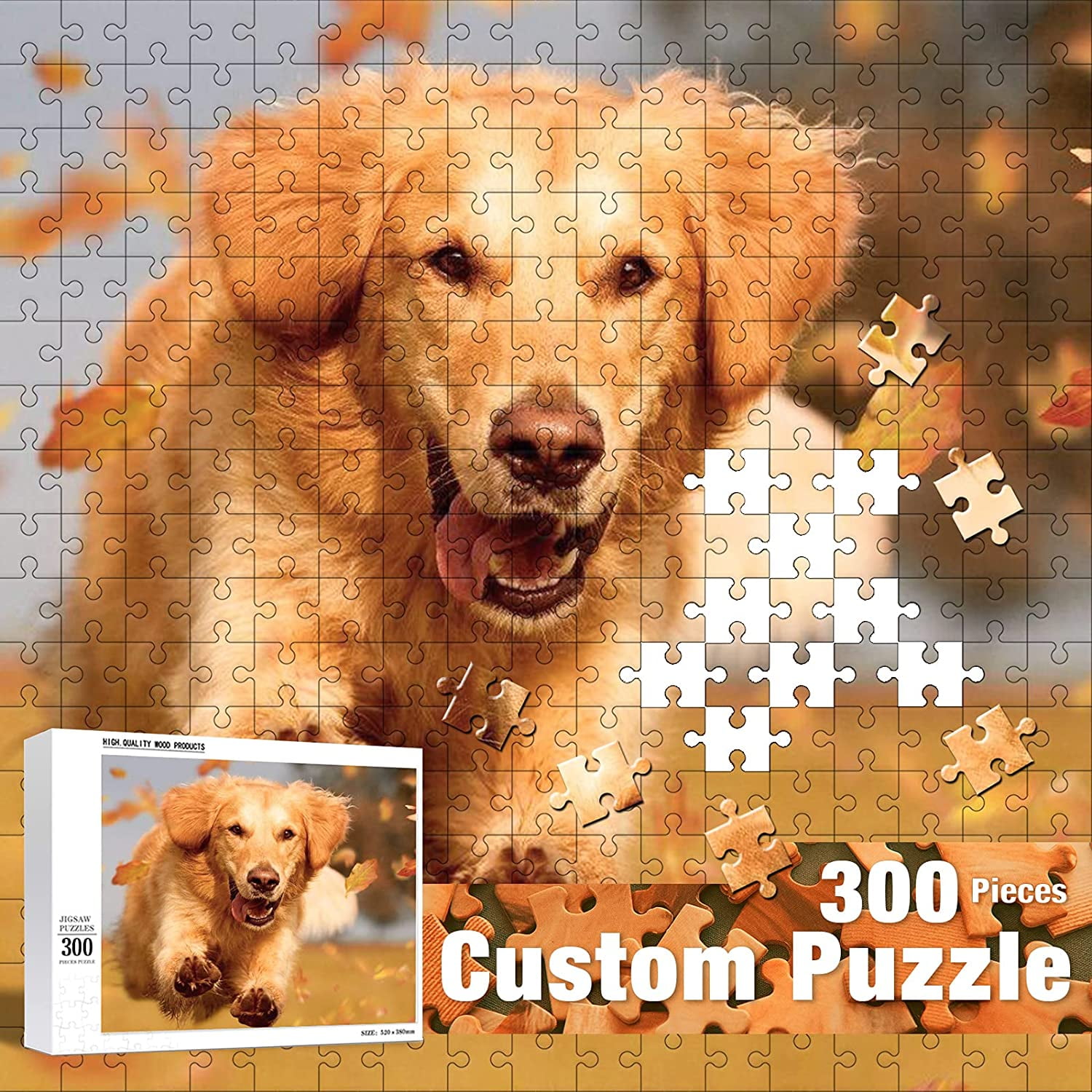 Custom Puzzles Personalized Jigsaw Puzzle 35/70/120/200/300/500/520/1000 Pieces from Photo, Make ...