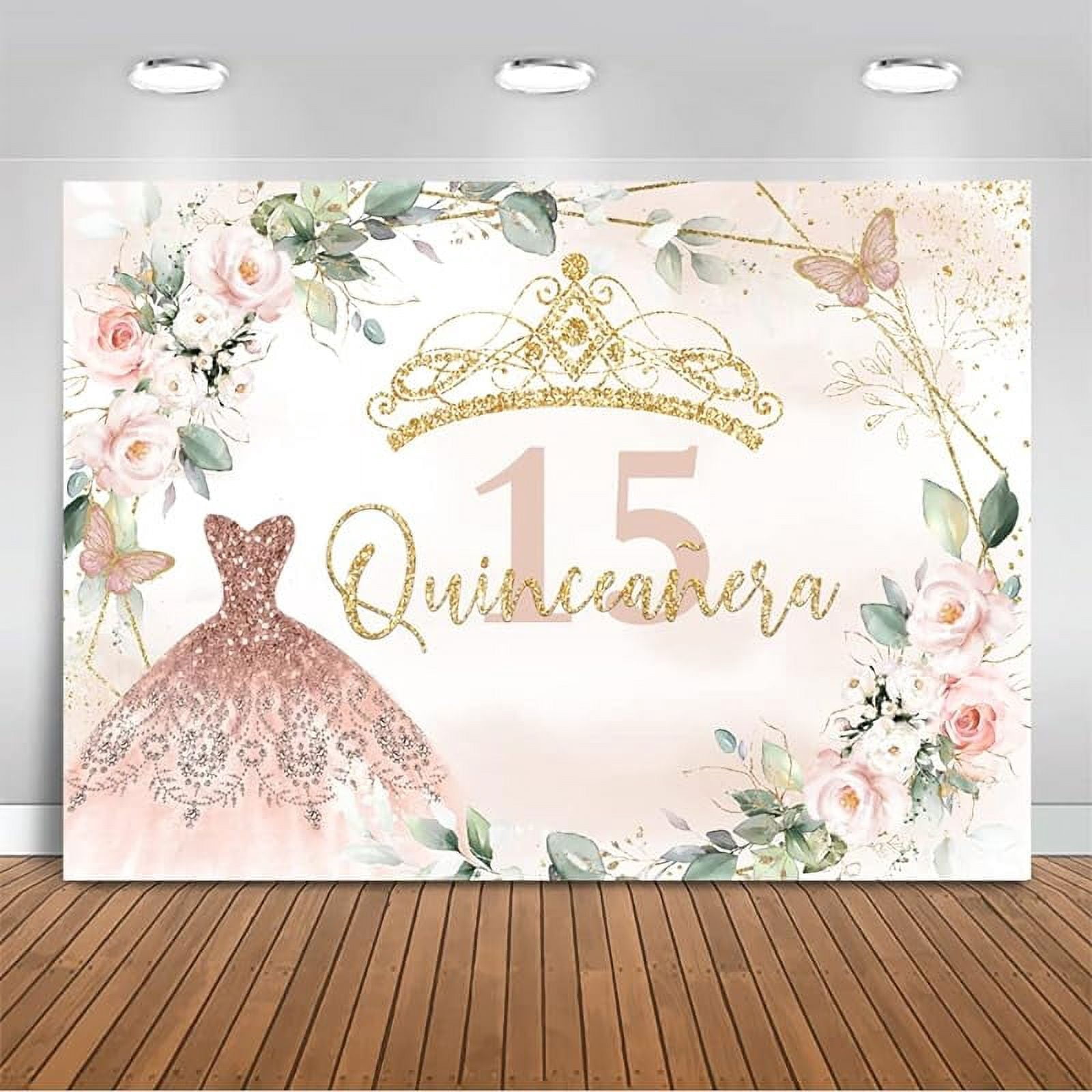 Custom Quinceanera Birthday Backdrop for Sweet Girl Mis Quince Anos ...