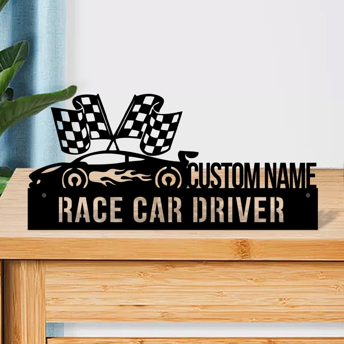 Custom Race Car Driver Desk Name Plate Wedge Personalized Racing ...