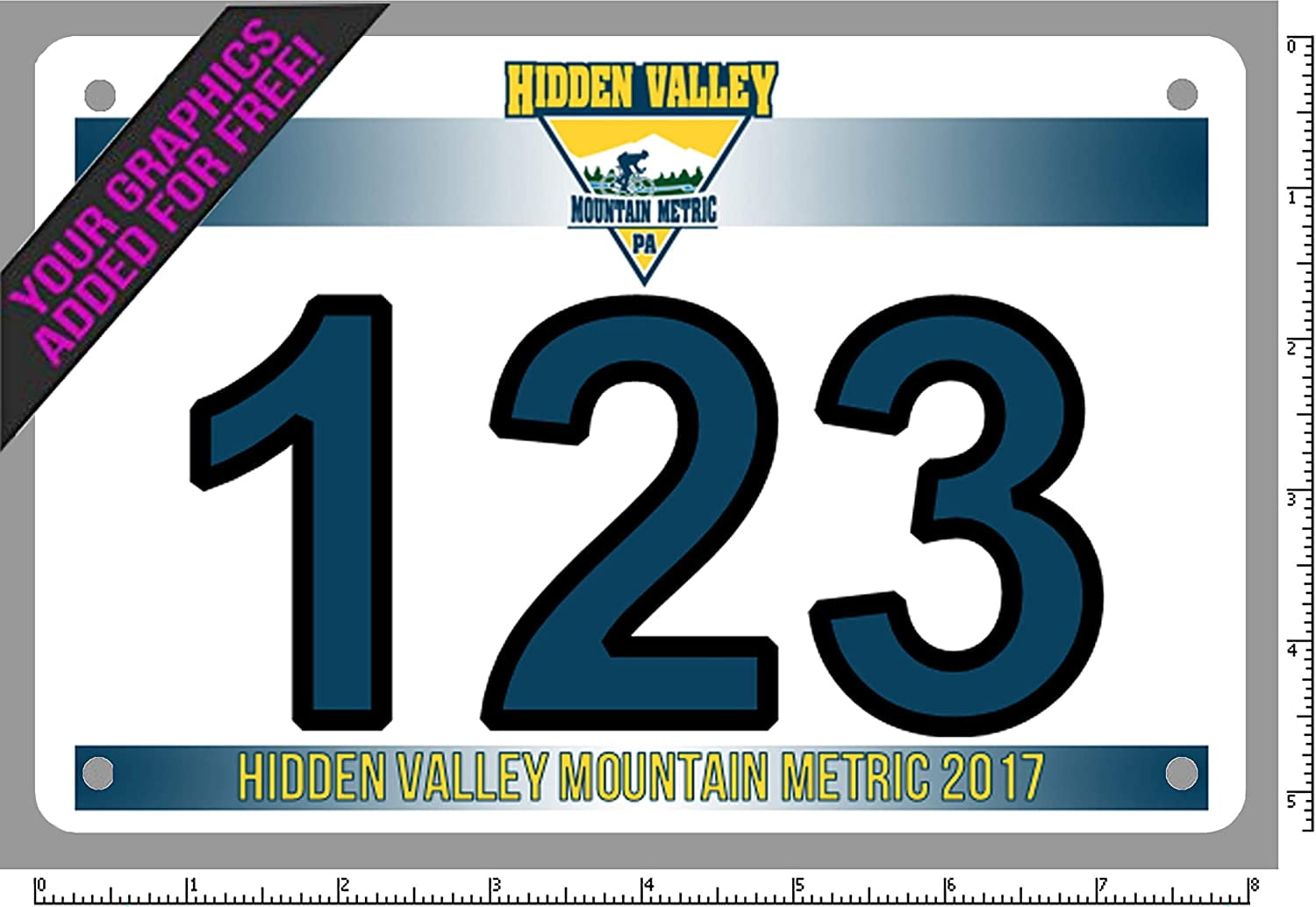 Custom Race Numbers Official Competitor tyvek bib Numbers - Set of 100 ...
