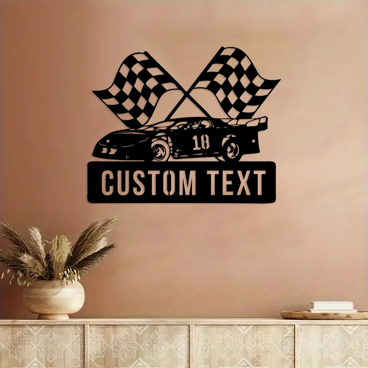 Custom Racing Car Metal Sign Racing Car, Racing Car Metal Wall Art ...
