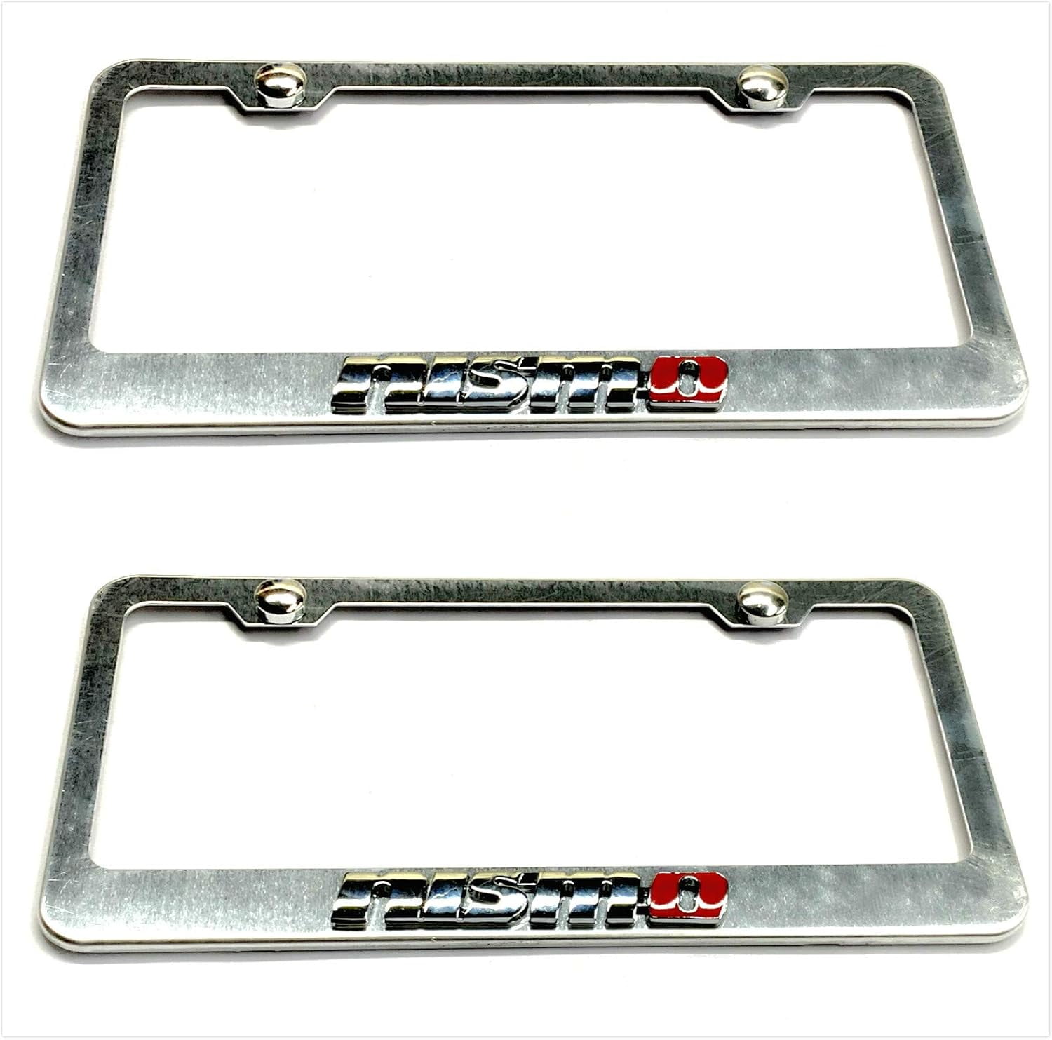 Custom Raised 3D Nismo Emblem Stainless Steel License Plate Tag Frame ...