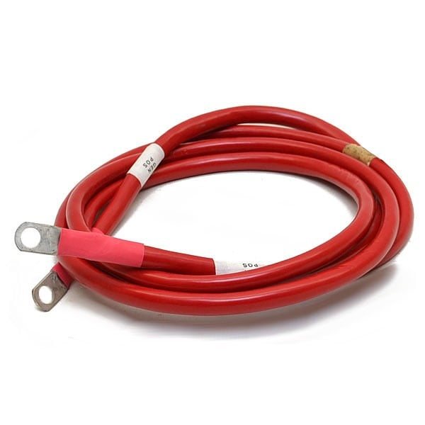 Custom Red 2 AWG 9 Ft Boat Battery Cable w/ 3/8 Inch Lugs - Walmart.com