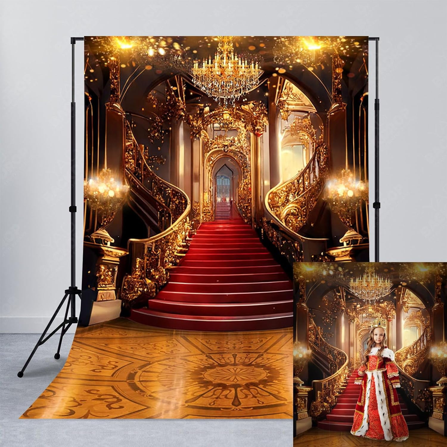 Custom Red Carpet Backdrop Golden Palace Backdrop Gorgeous European ...