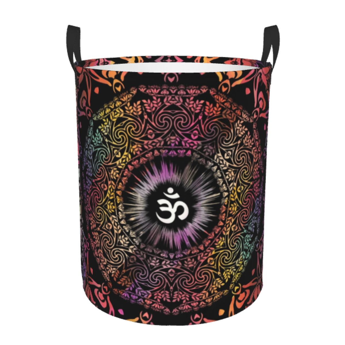 Custom Red Passion Mandala Laundry Basket Collapsible Large Clothes ...