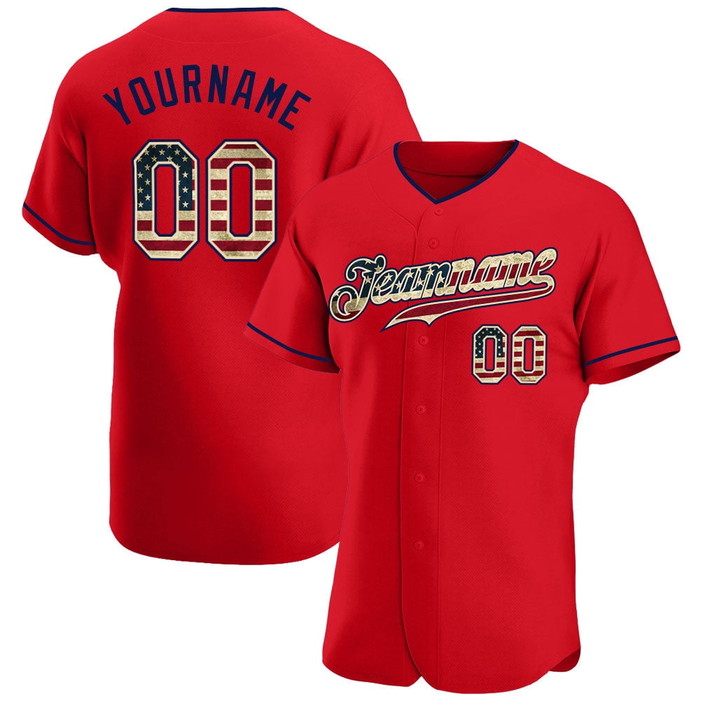 Custom Red USA Navy Authentic Baseball Jersey - Hot Sale 2026 - Walmart.com