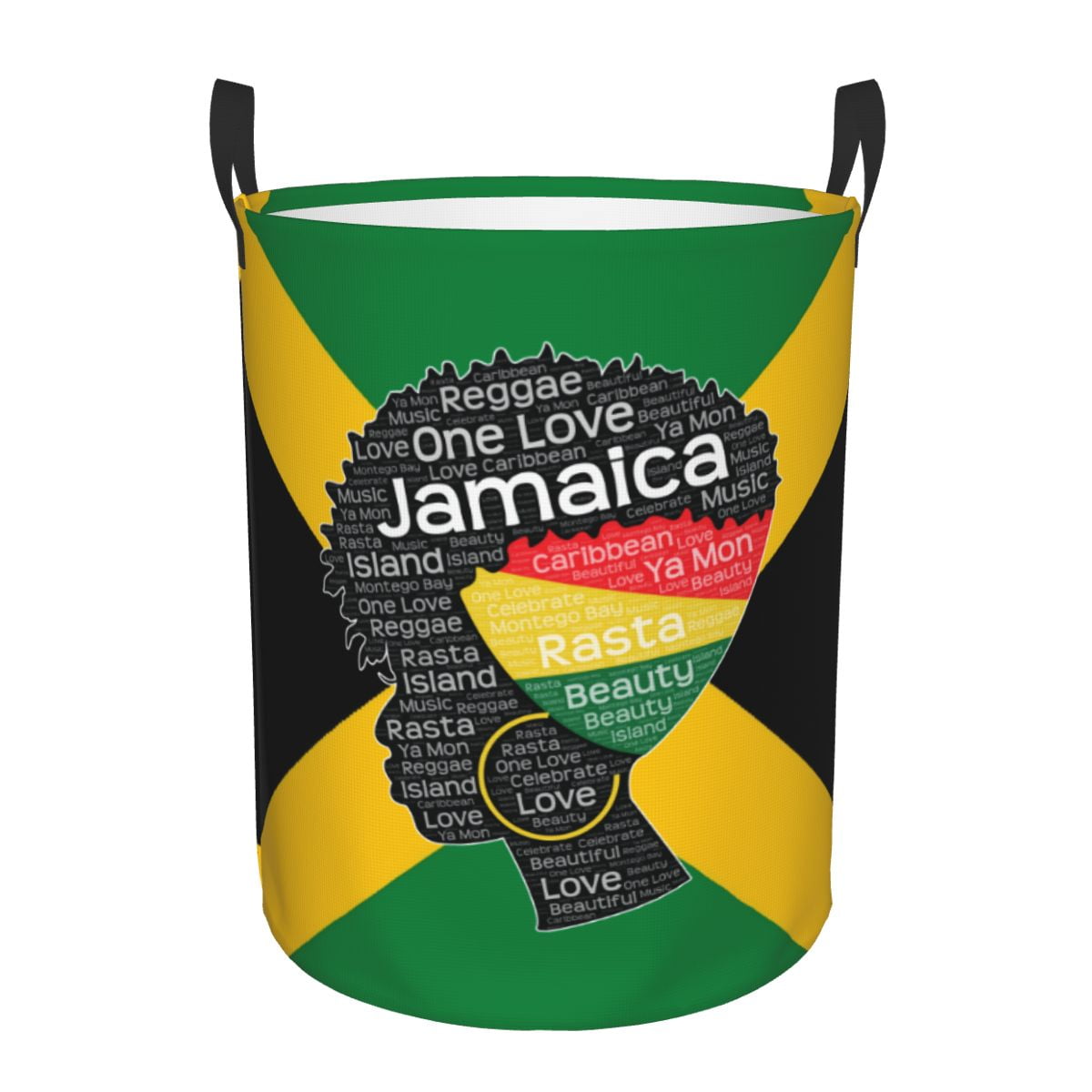 Custom Reggae Rasta Power Flag Lion Laundry Basket Collapsible Jamaica ...