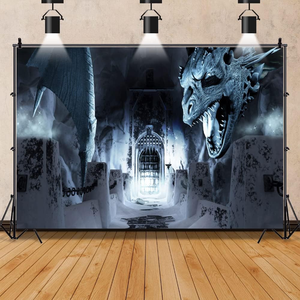 Custom Renaiss 7x5ft Scary Catacomb Dragon Backdrop Science Fiction ...