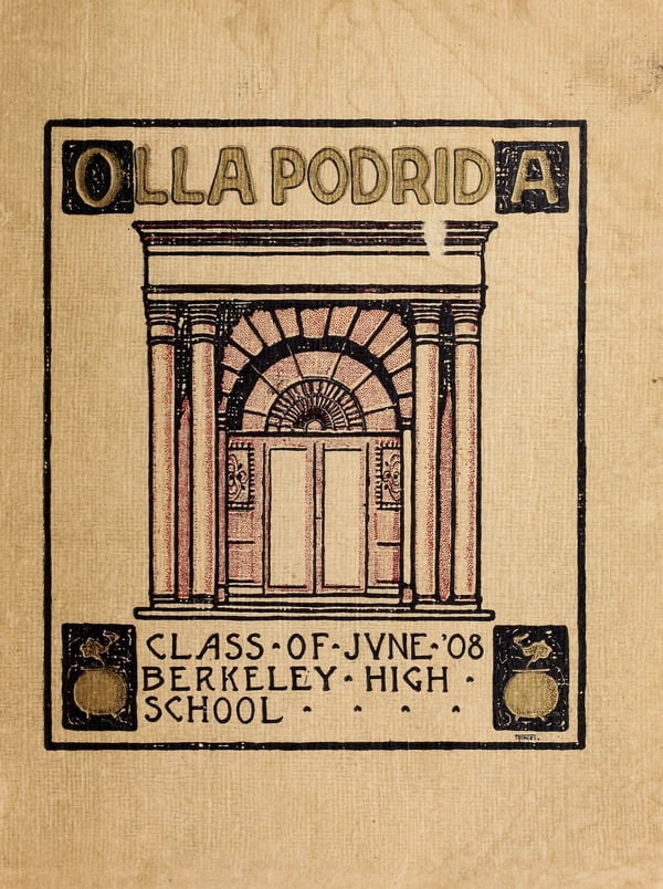 (Custom Reprint) Yearbook: 1908 Berkeley High School - Olla Podrida ...