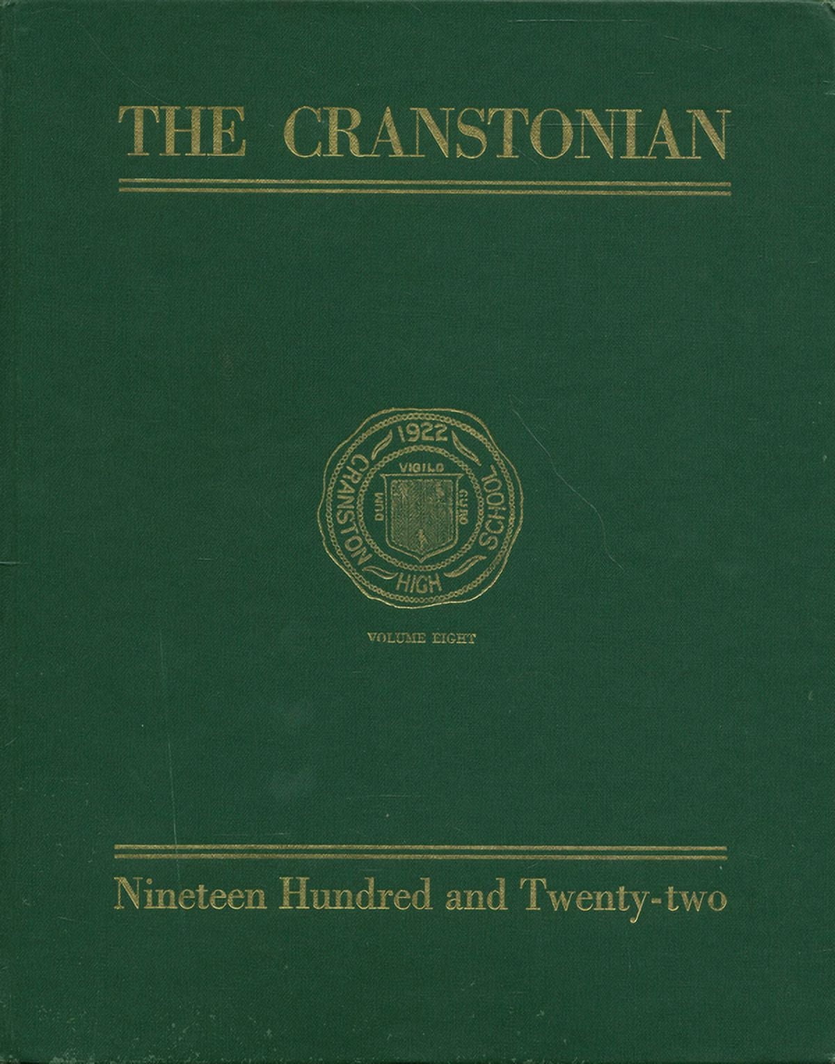 (Custom Reprint) Yearbook: 1922 Cranston High School - Cranstonian ...