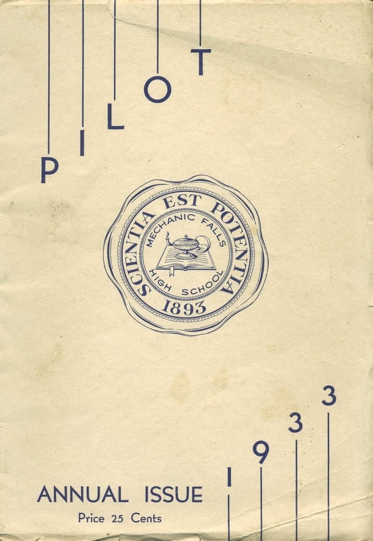 (Custom Reprint) Yearbook: 1933 Mechanic Falls High School - Pilot ...