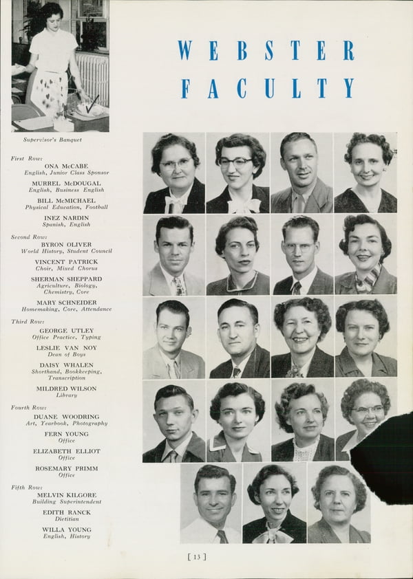 (Custom Reprint) Yearbook: 1955 Daniel Webster High School - Warrior ...