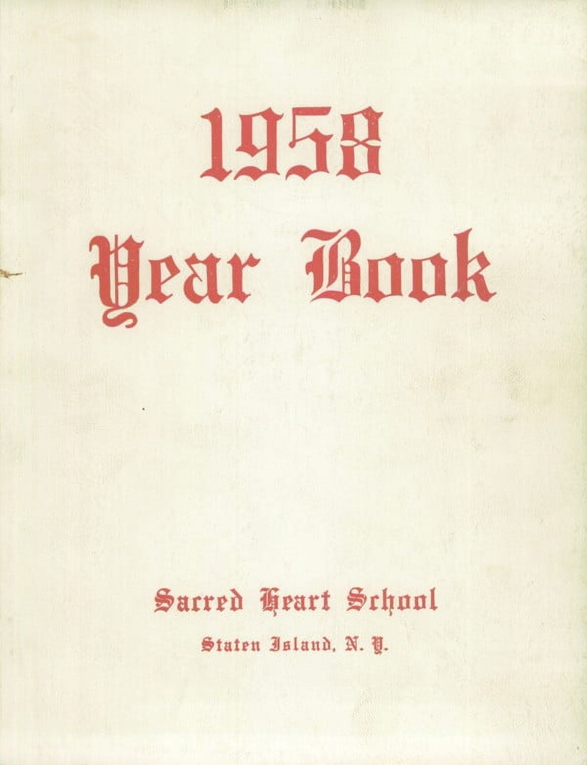 (Custom Reprint) Yearbook: 1958 Sacred Heart School - Yearbook (Staten ...