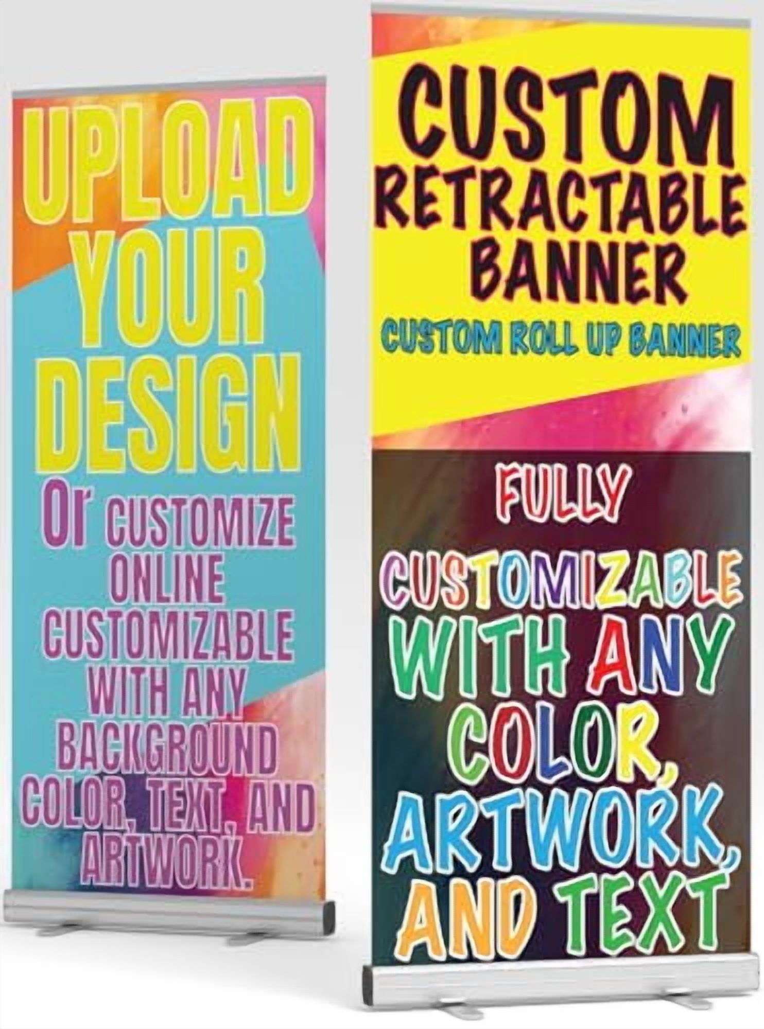 Custom Retractable Banner 33""x81"" with Aluminum Frame - Portable ...