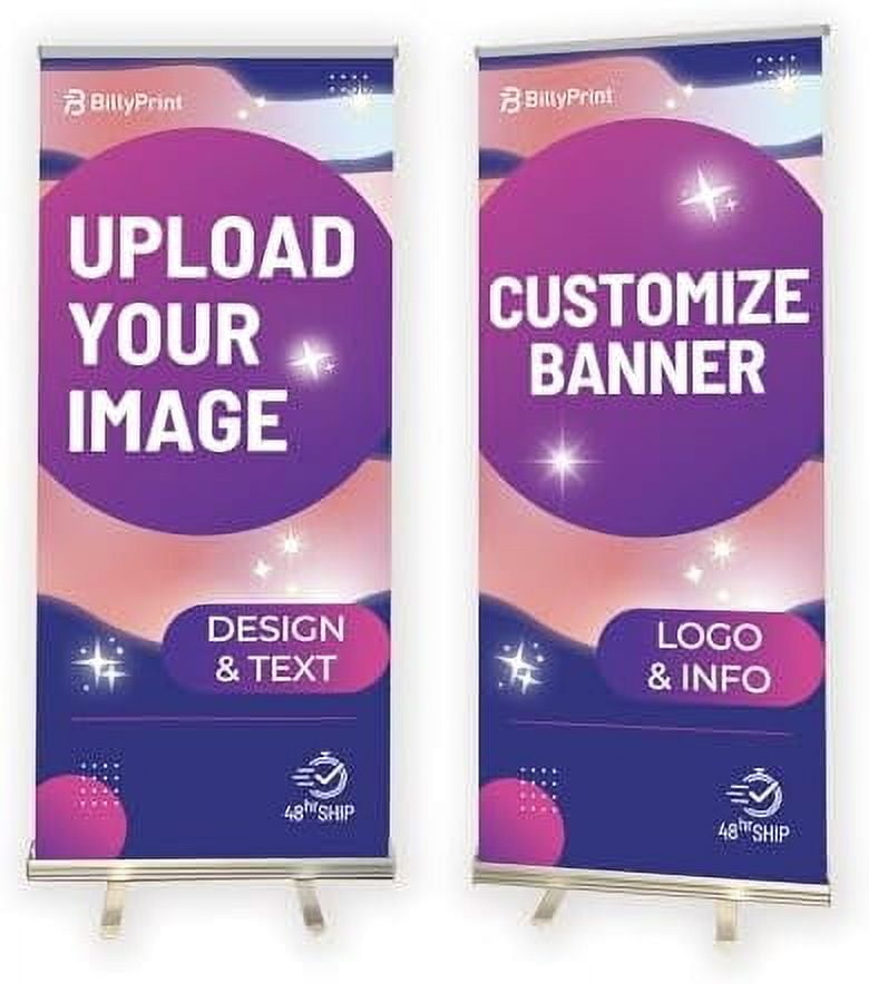 Custom Retractable Banners 33x81in with Standard Stand, Customizable ...