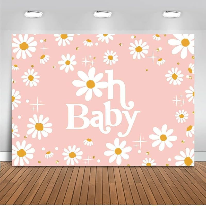 Custom Retro Daisy Baby Shower Backdrop Boho Daisy Baby Shower Party ...