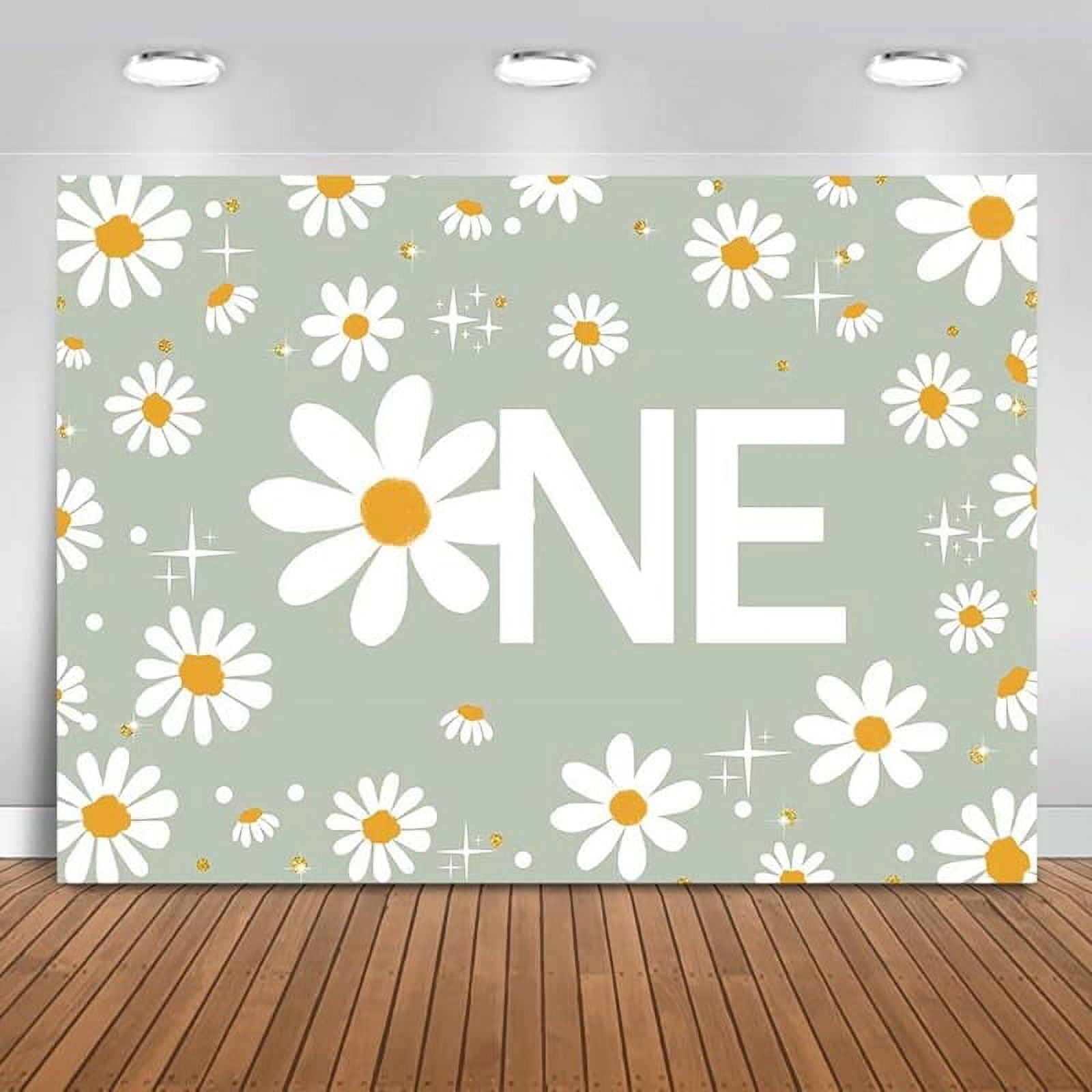 Custom Retro Daisy First Birthday Backdrop Boho Daisy Birthday ...