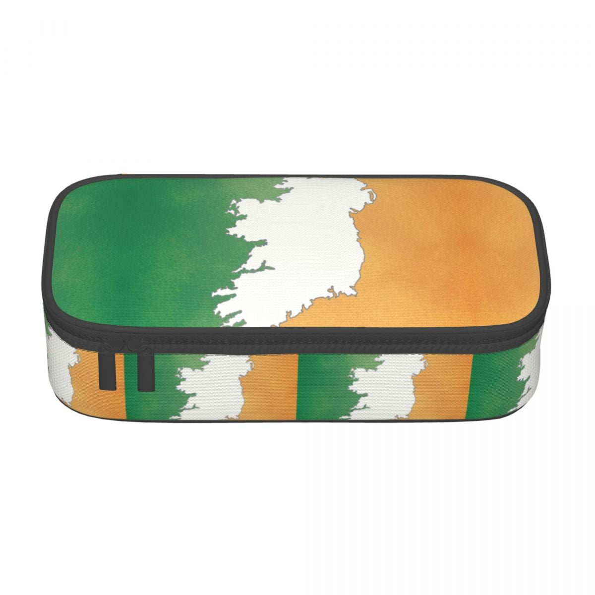 Custom Retro Ireland Map In Irish Flag Pencil Cases for Large Capacity ...