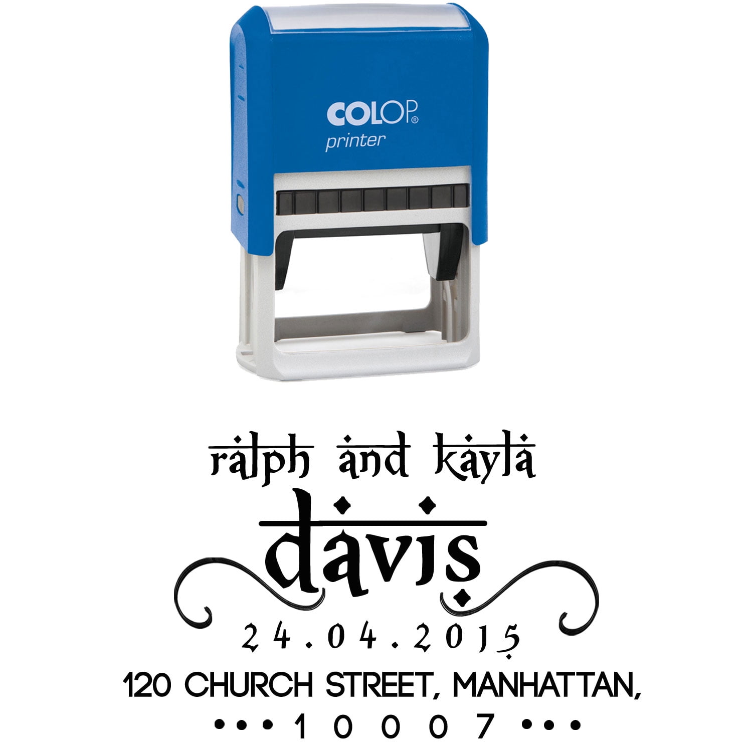 Custom Return Address Rubber Stamp Save The Date Pre-Inking Bridal ...