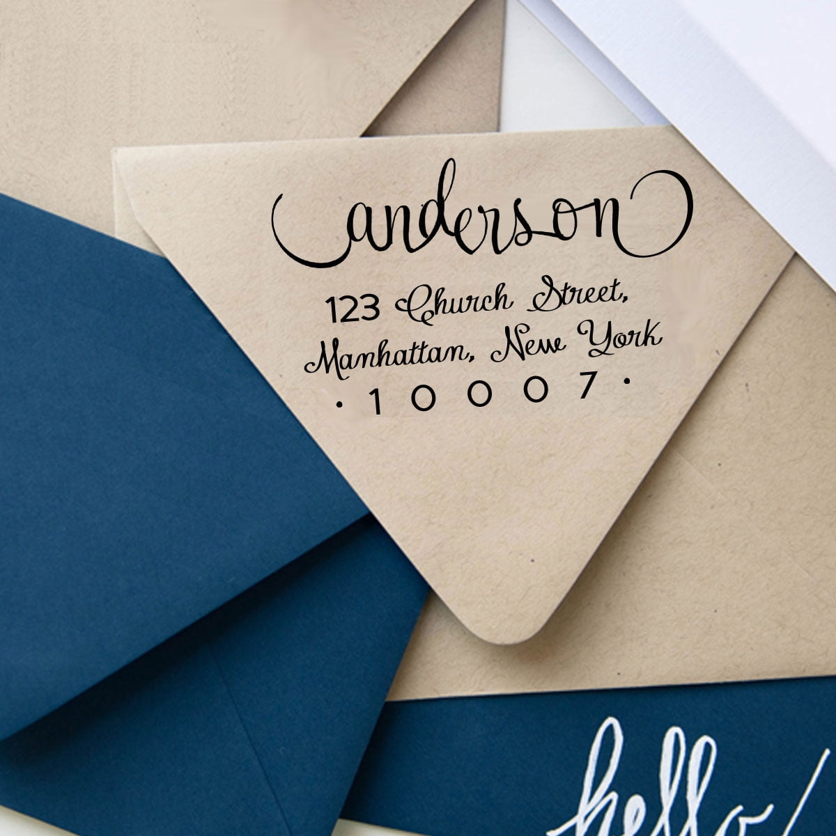 Custom Return Address Stamp Custom Calligraphy Self Inking Rubber ...