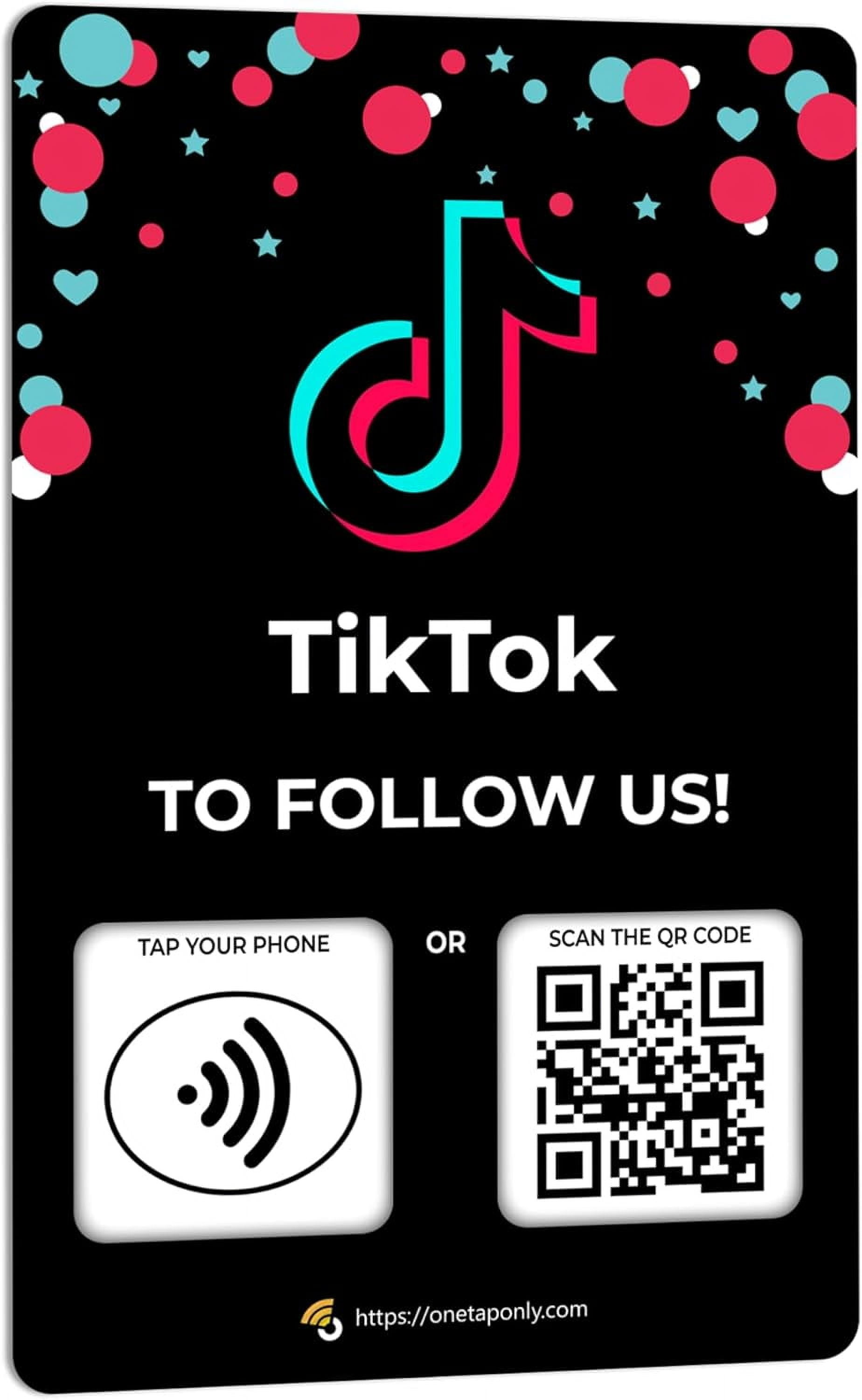 Custom Reusable Tag-Tap/QR TikTok Review Card -1 Pack Instant TikTok ...