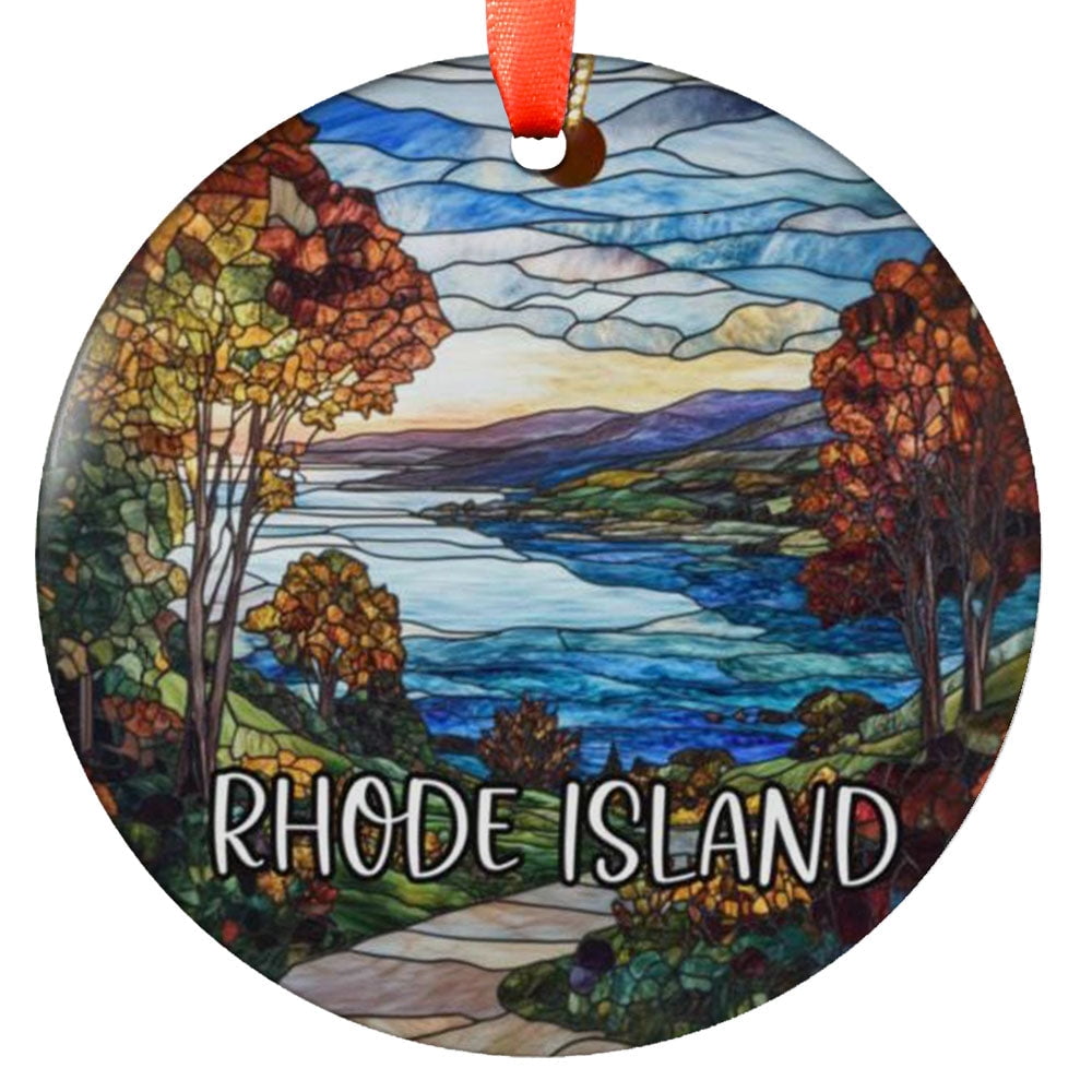 Custom Rhode Island Ornament |Faux |Unique Souvenir |Vacation Travel ...