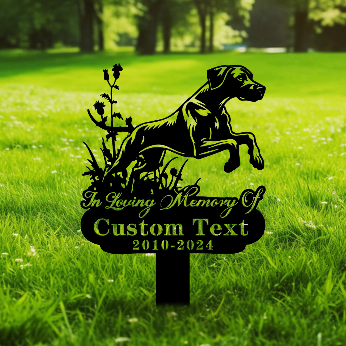 Custom Rhodesian Ridgeback Memorial Stake Metal Sign - Dog Metal ...