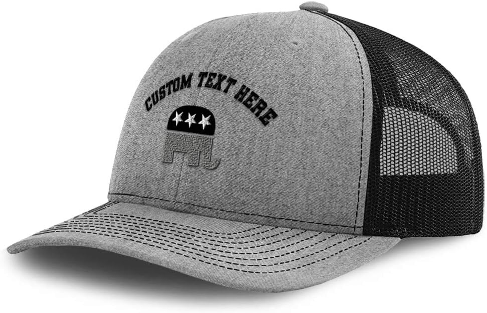 Custom Richardson Trucker Hat Republican Elephant B Embroidery Baseball ...