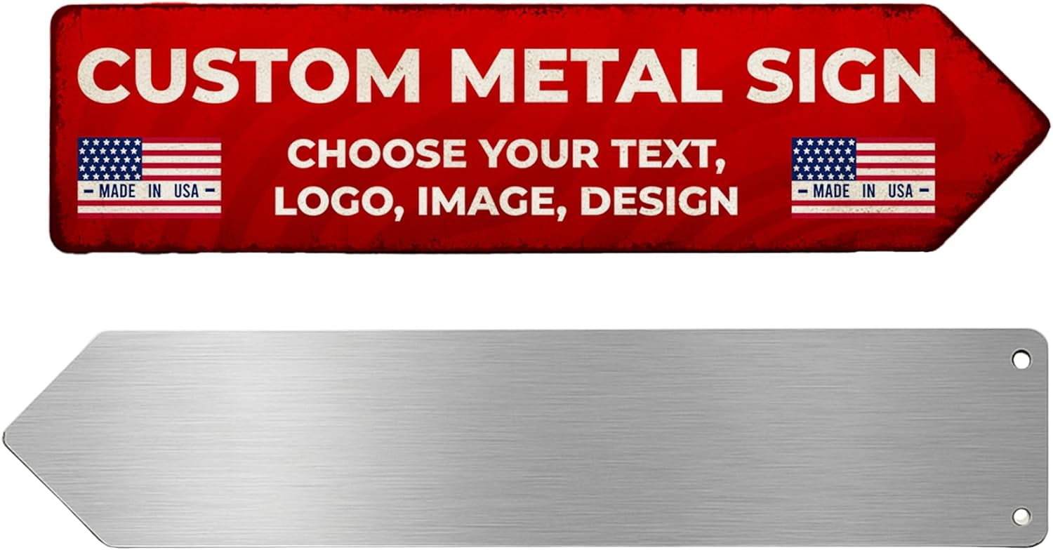 Custom Right Arrow Metal Sign by BCB | Directional Signs for Indoor ...