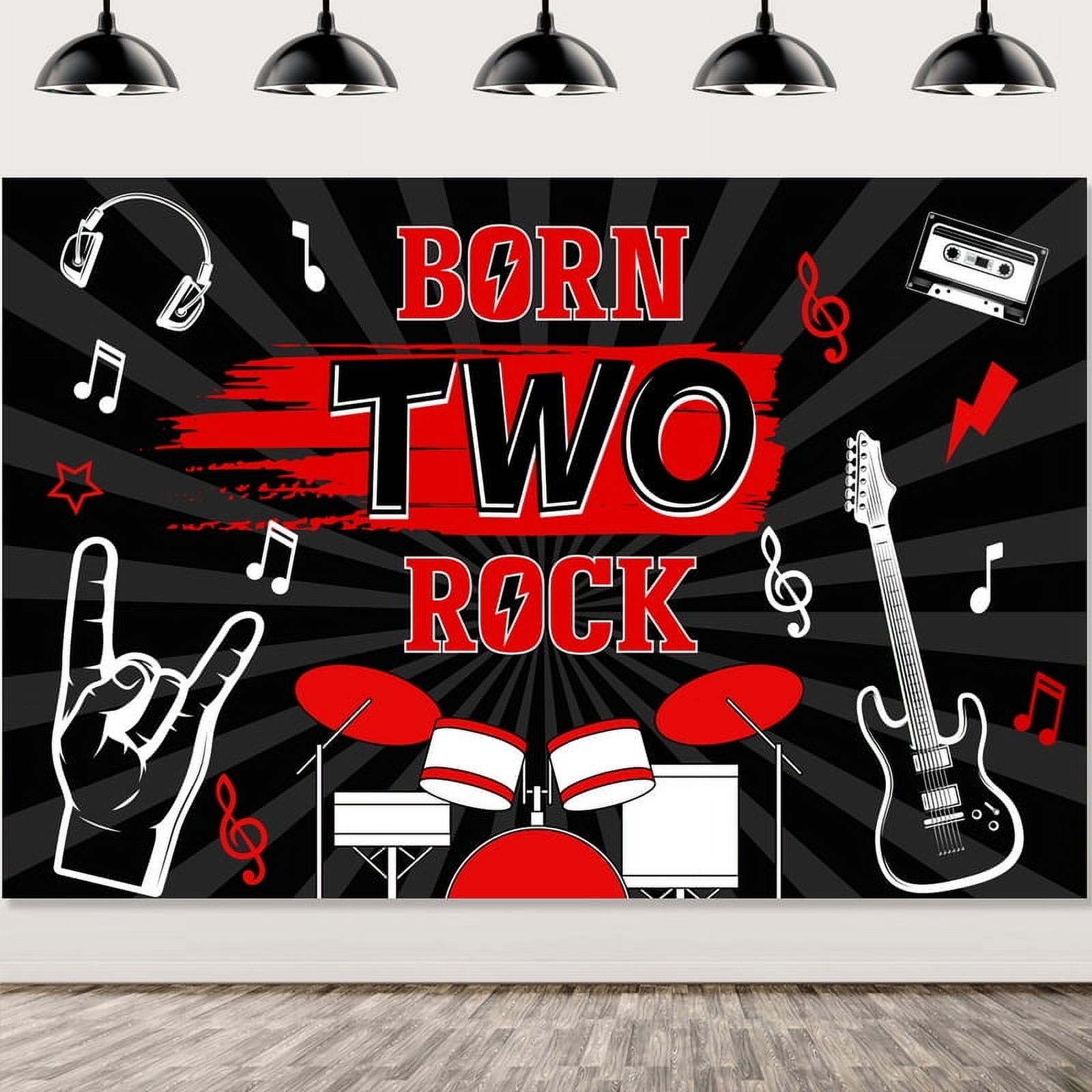 Custom Rocked Birthday Backdrop,Boys Girls Rock and Roll Birthday Party ...