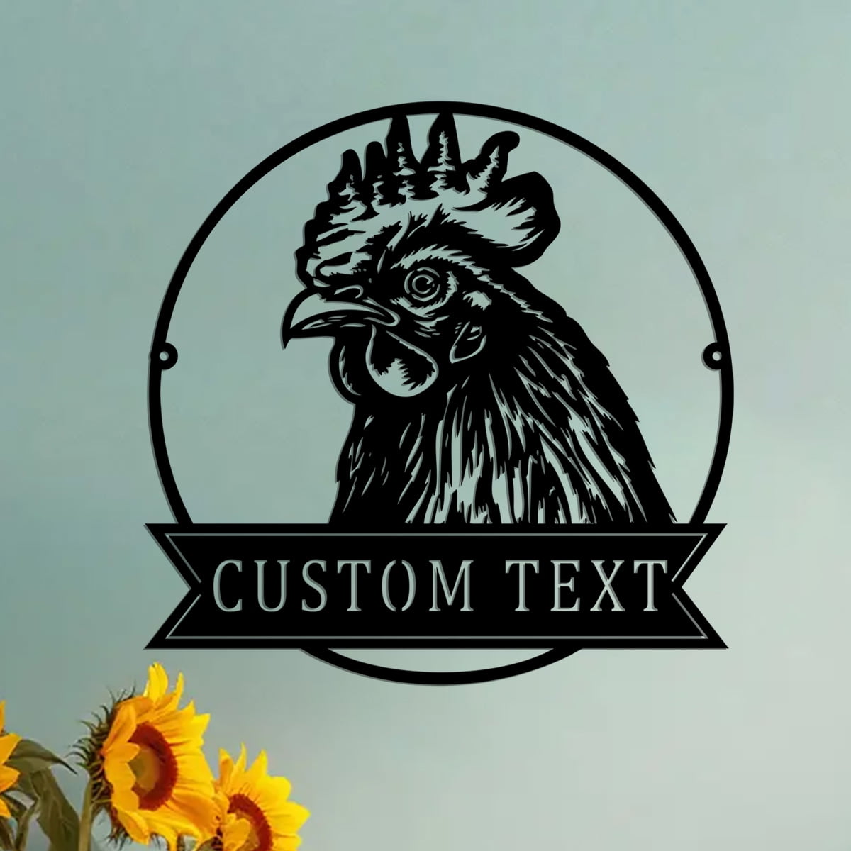 Custom Rooster Metal Wall Signs-Personalized Rooster Metal Wall Art ...