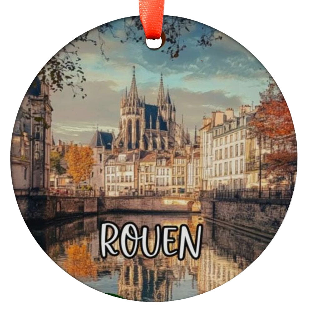 Custom Rouen France Ornament |Faux |Unique Normandy Souvenir |Vacation ...