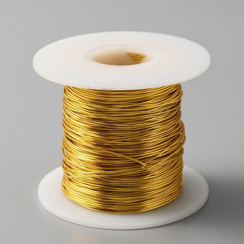 Custom Round Aluminum Wire Golden 20 Gauge 0.8mm about 262.47 Feet(80m ...