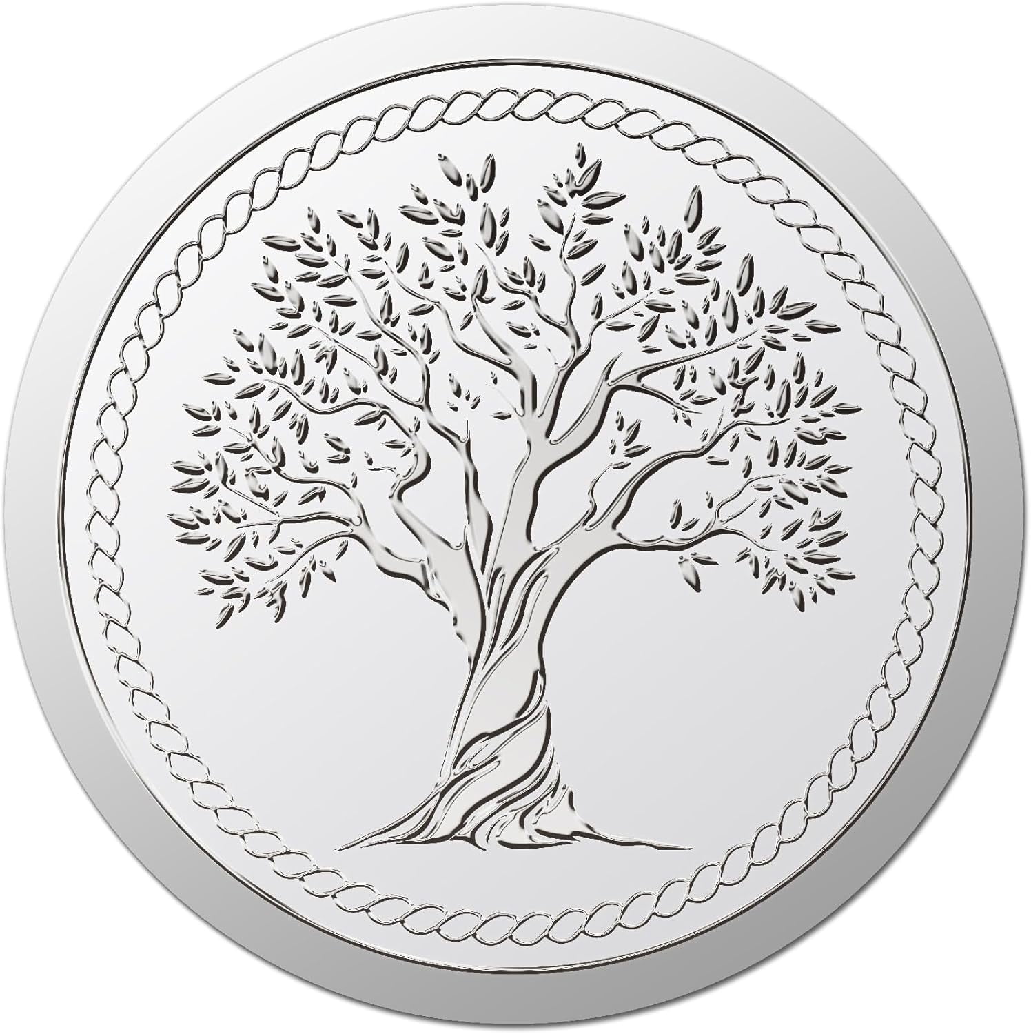 Custom Round Silver Foil Embossed Picture Stickers You Make a ...