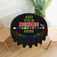 Custom Round Tablecloths with Picture Personalized Design Logo Text ...