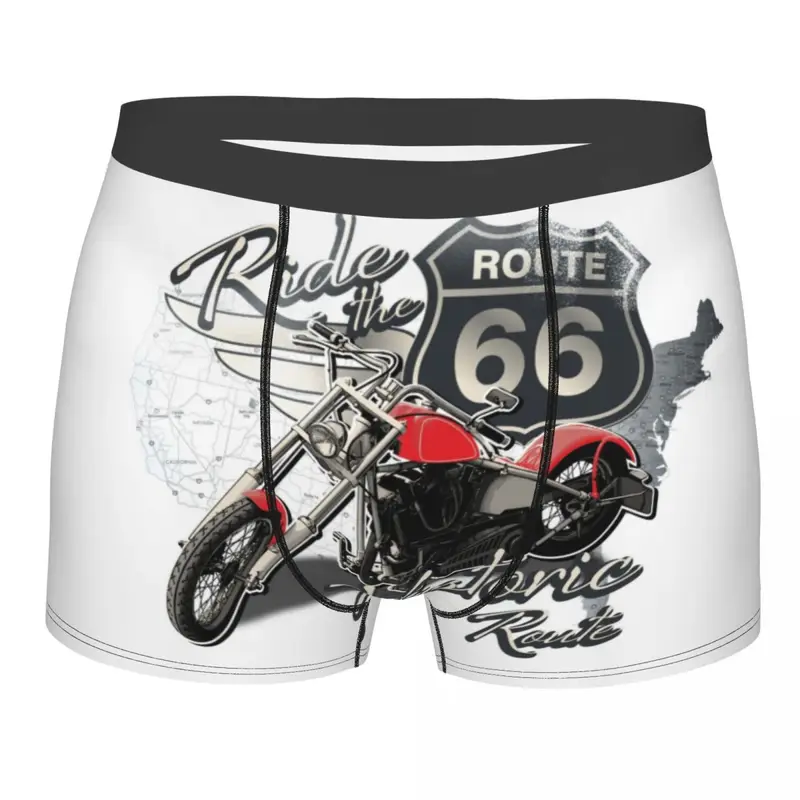 Custom Route 66 Travel Motorcycle Ride Boxers Shorts Men's American ...