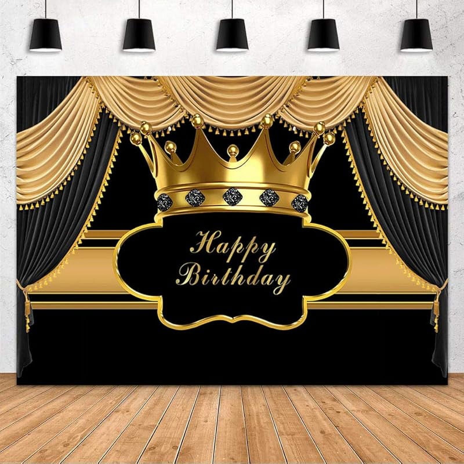 Custom Royal Blue Birthday Backdrop for Adult Man Prince Birthday ...