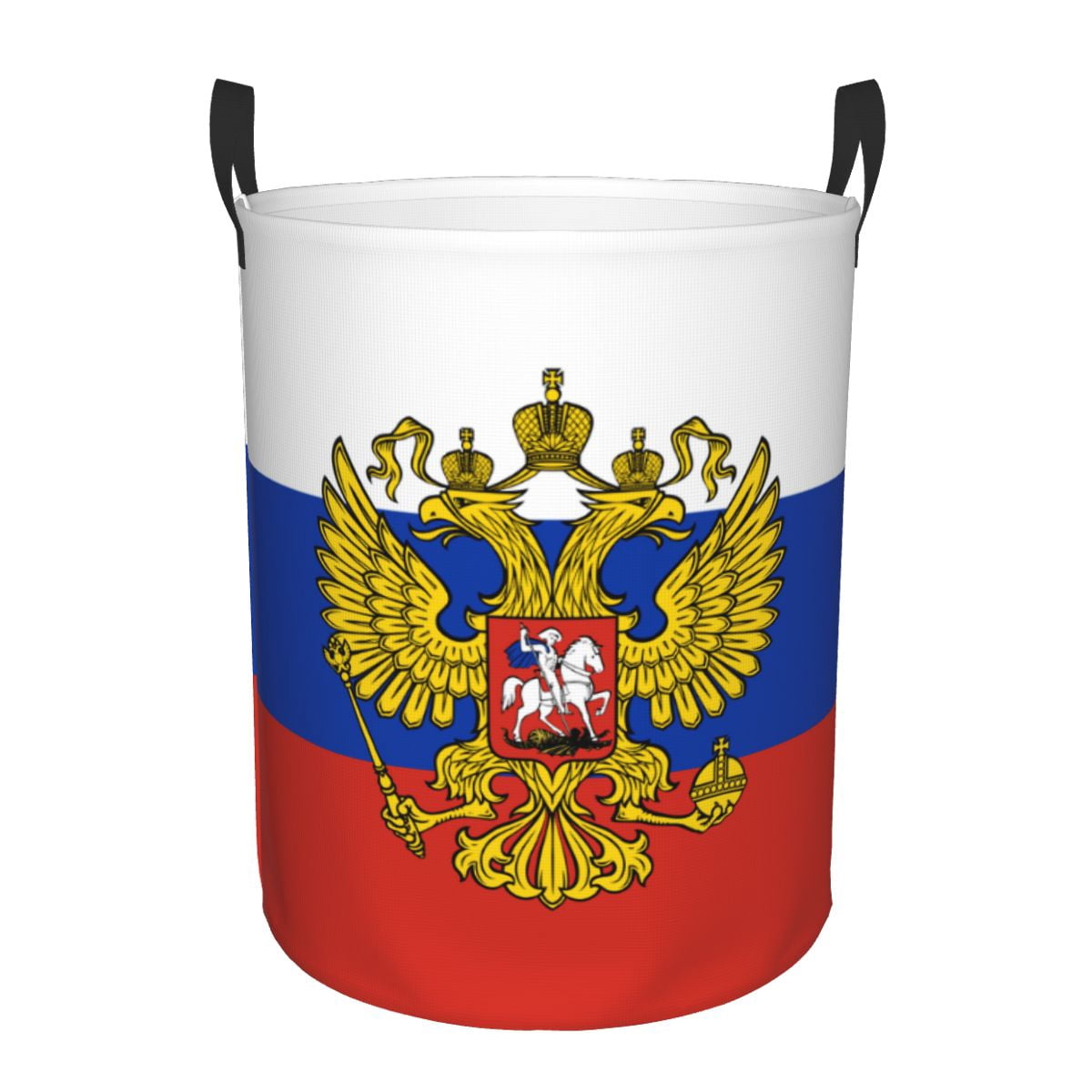 Custom Russian Empire Coat Of Arms Of Russia Laundry Basket Collapsible ...