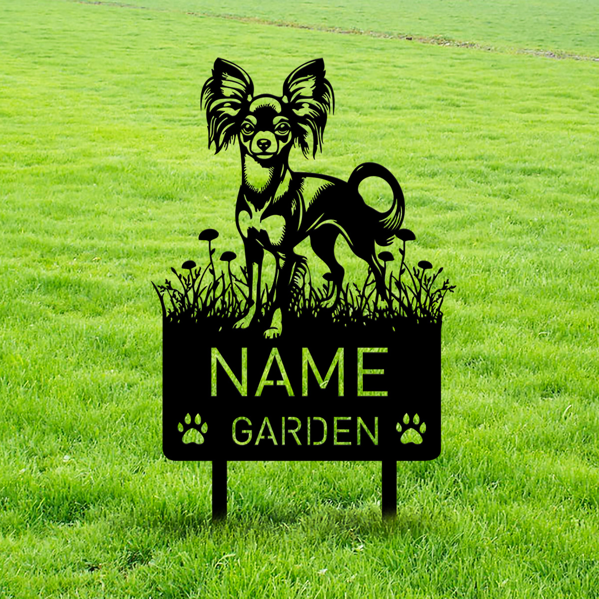 Custom Russian Toy Dog Metal Memorial Garden Stake Personalized Pet ...