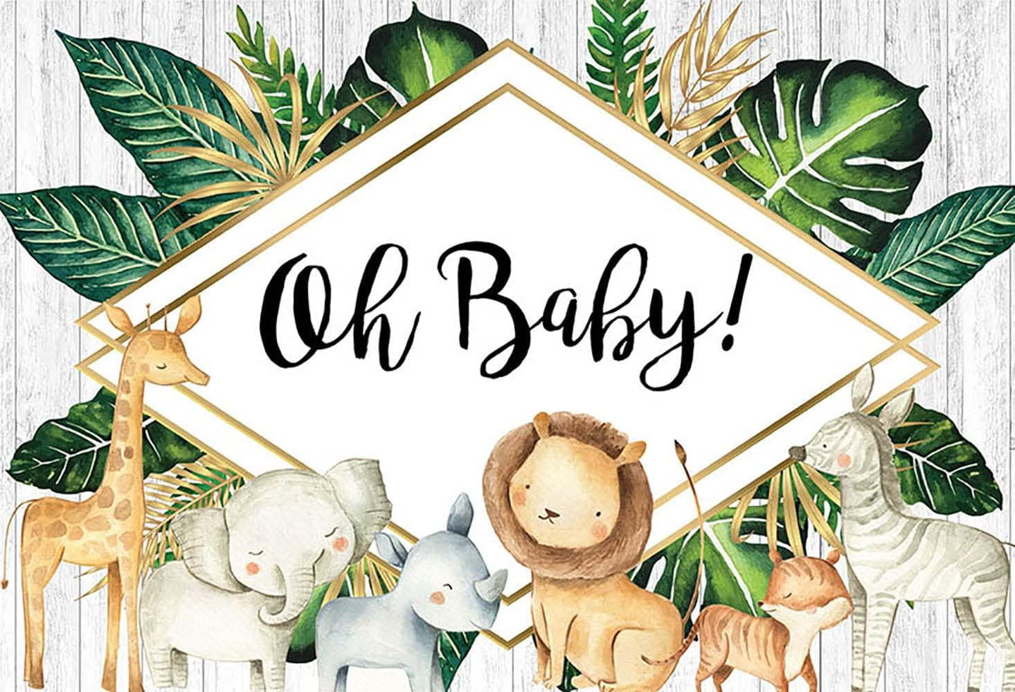 Custom Safari Baby Shower Backdrop Jungle Wild Animals Baby Shower ...