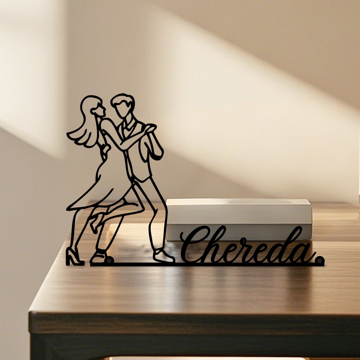 Custom Salsa Style Metal Desk, Salsa Dance Metal Table Sign, Couple ...