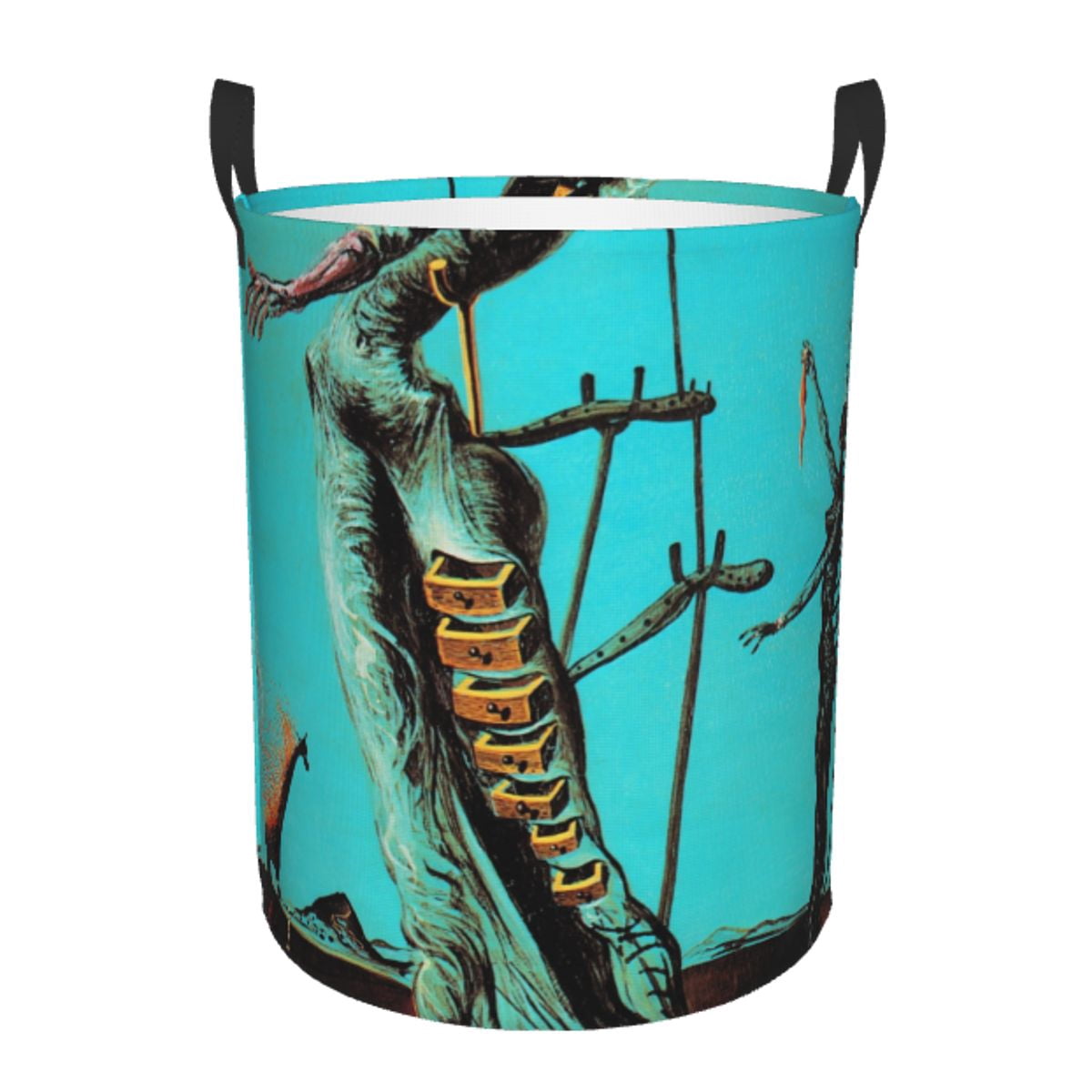 Custom Salvador Dali Art Print Laundry Basket Collapsible Clothing ...