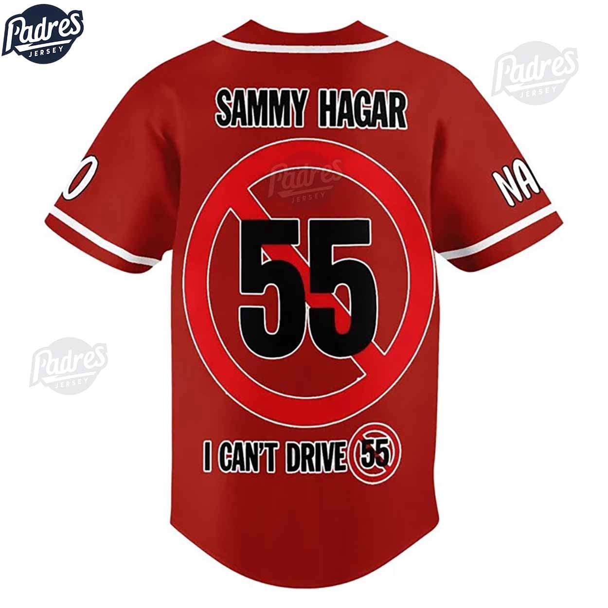 Custom Sammy Hagar I Can't Drive 55 Baseball Jersey - Walmart.com